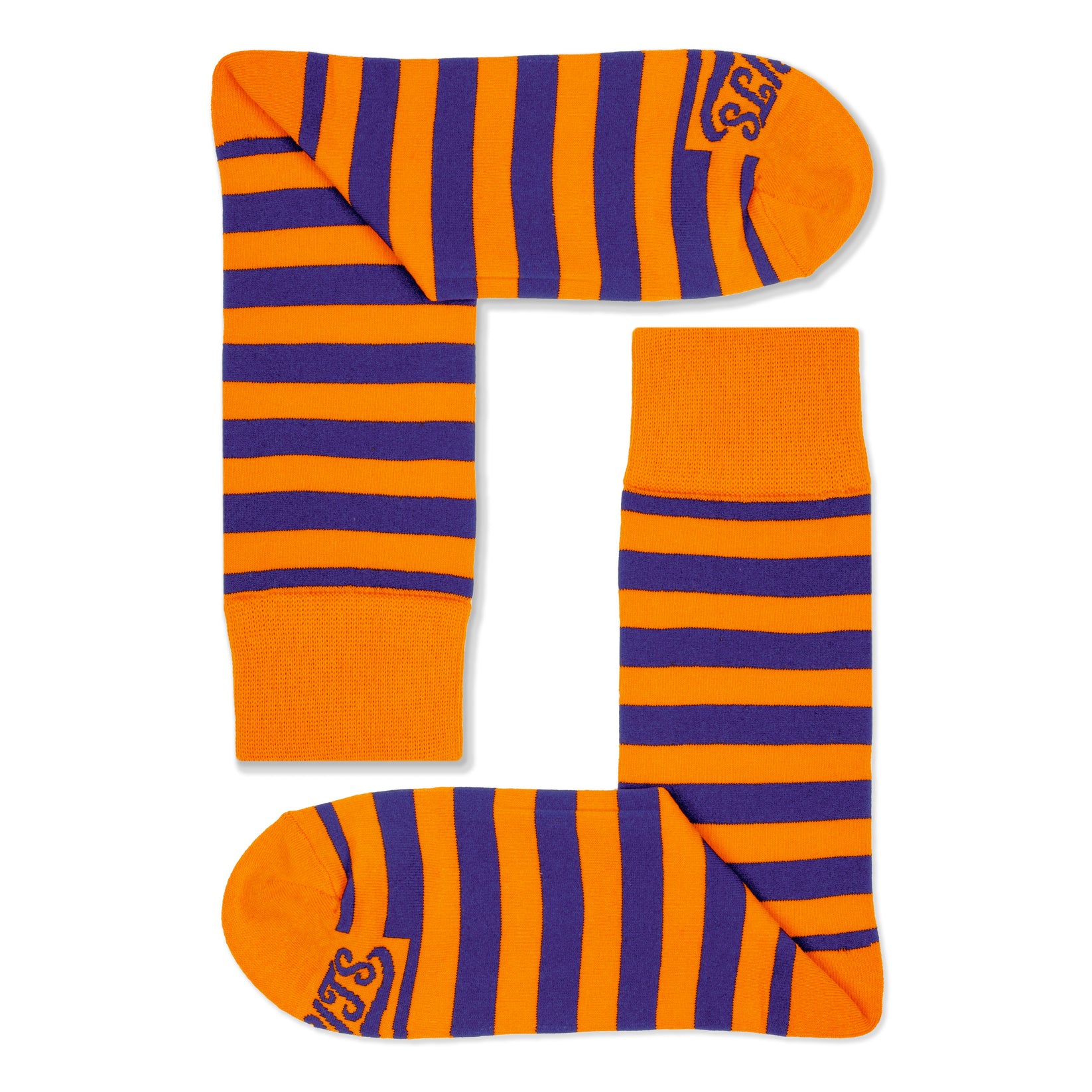 Orange + Purple Striped Socks – Dude. Your Team Socks